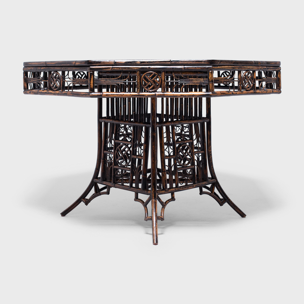 Eight-Sided Bamboo Center Table - Browse or Buy at PAGODA RED