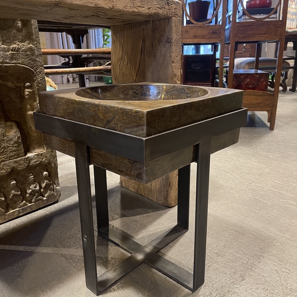 Pudding Stone Side Table - Browse or Buy at PAGODA RED