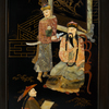 Set of Four Lacquered Panels with Palace Pavilion Inlay - Browse or Buy ...