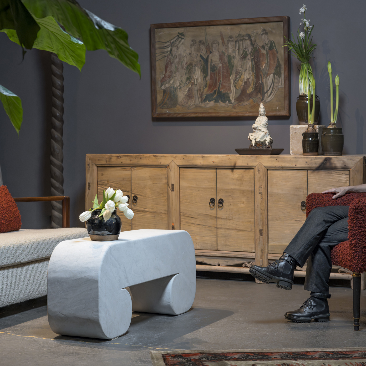 Marble Moon Bench - Browse or Buy at PAGODA RED