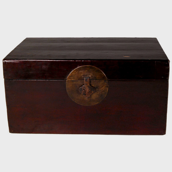 Cordovan Lacquered Hide Trunk - Browse or Buy at PAGODA RED