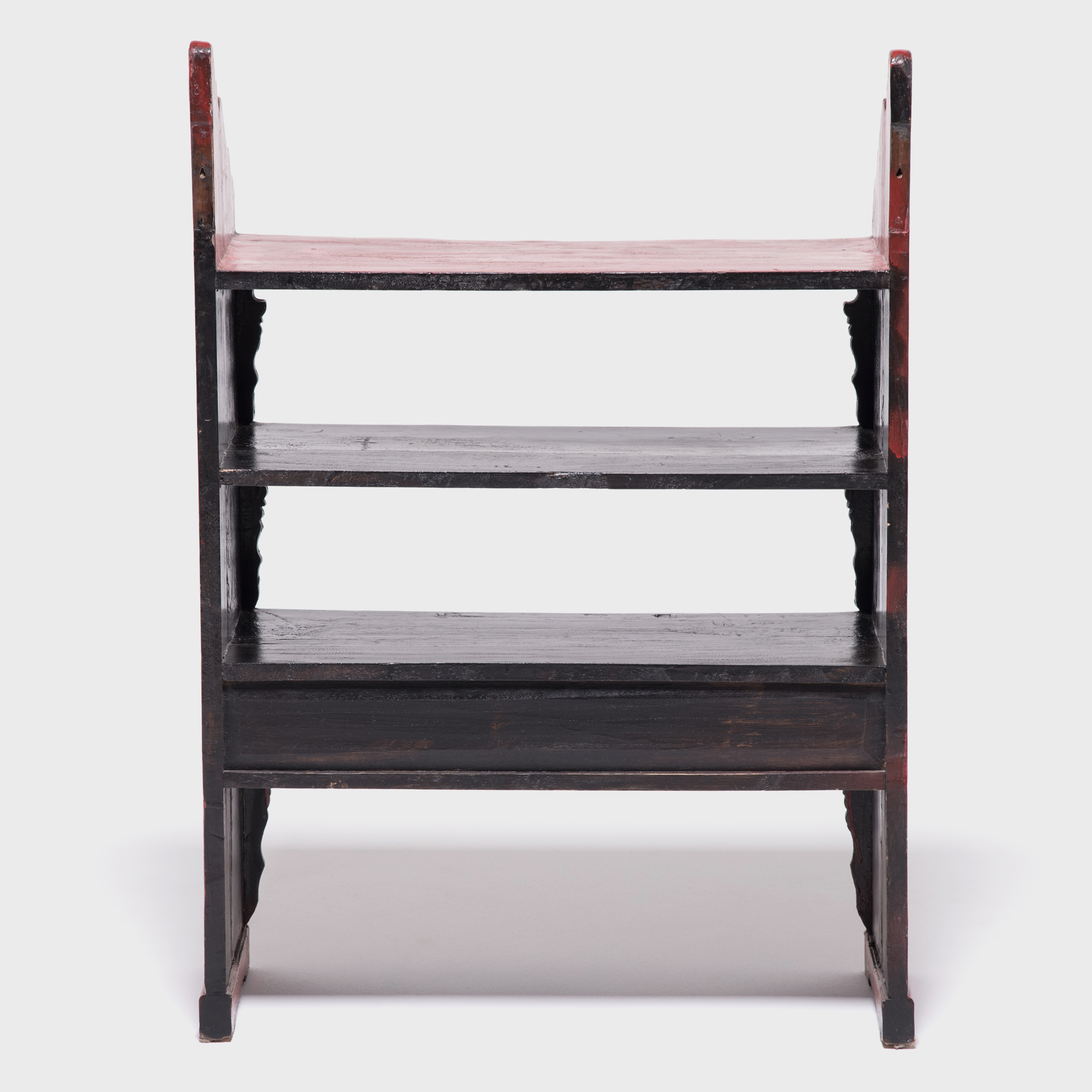 Three Drawer Red Lacquer Collector's Shelf - Browse or Buy at PAGODA RED