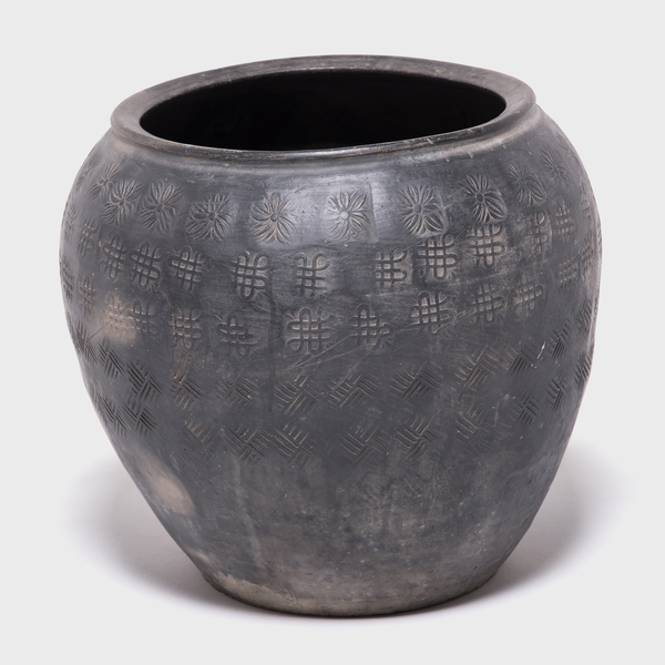 Unglazed Stamped Clay Jar - Browse or Buy at PAGODA RED