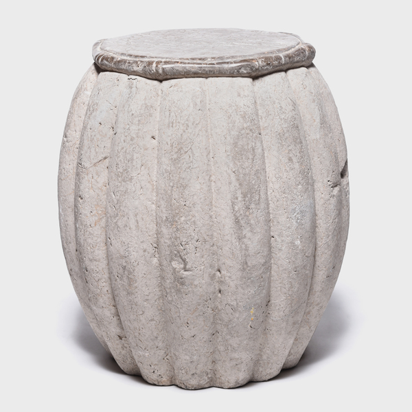 Melon Form Stone Drum - Browse or Buy at PAGODA RED