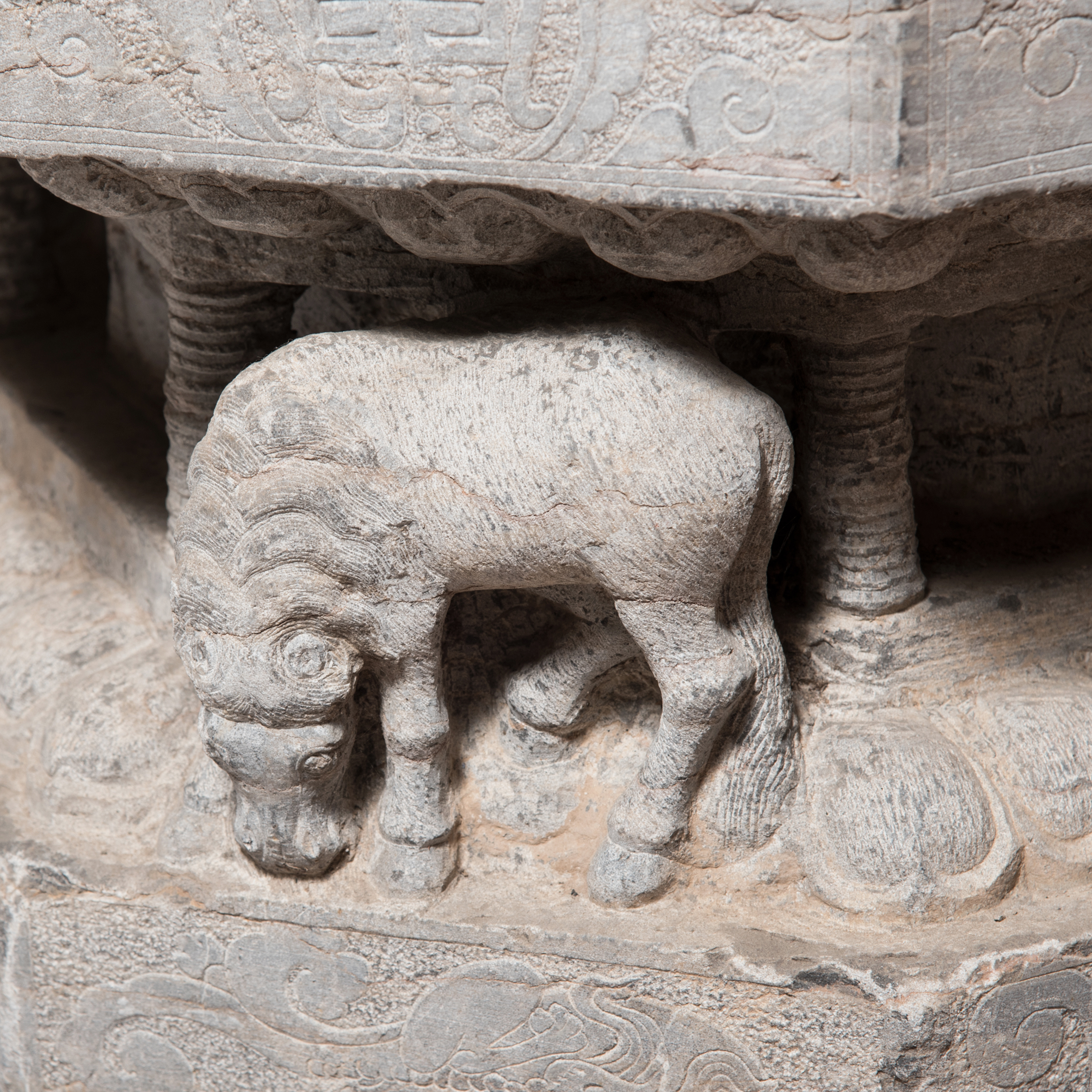 Pair of Highly Carved Stone Column Bases - Browse or Buy at PAGODA RED