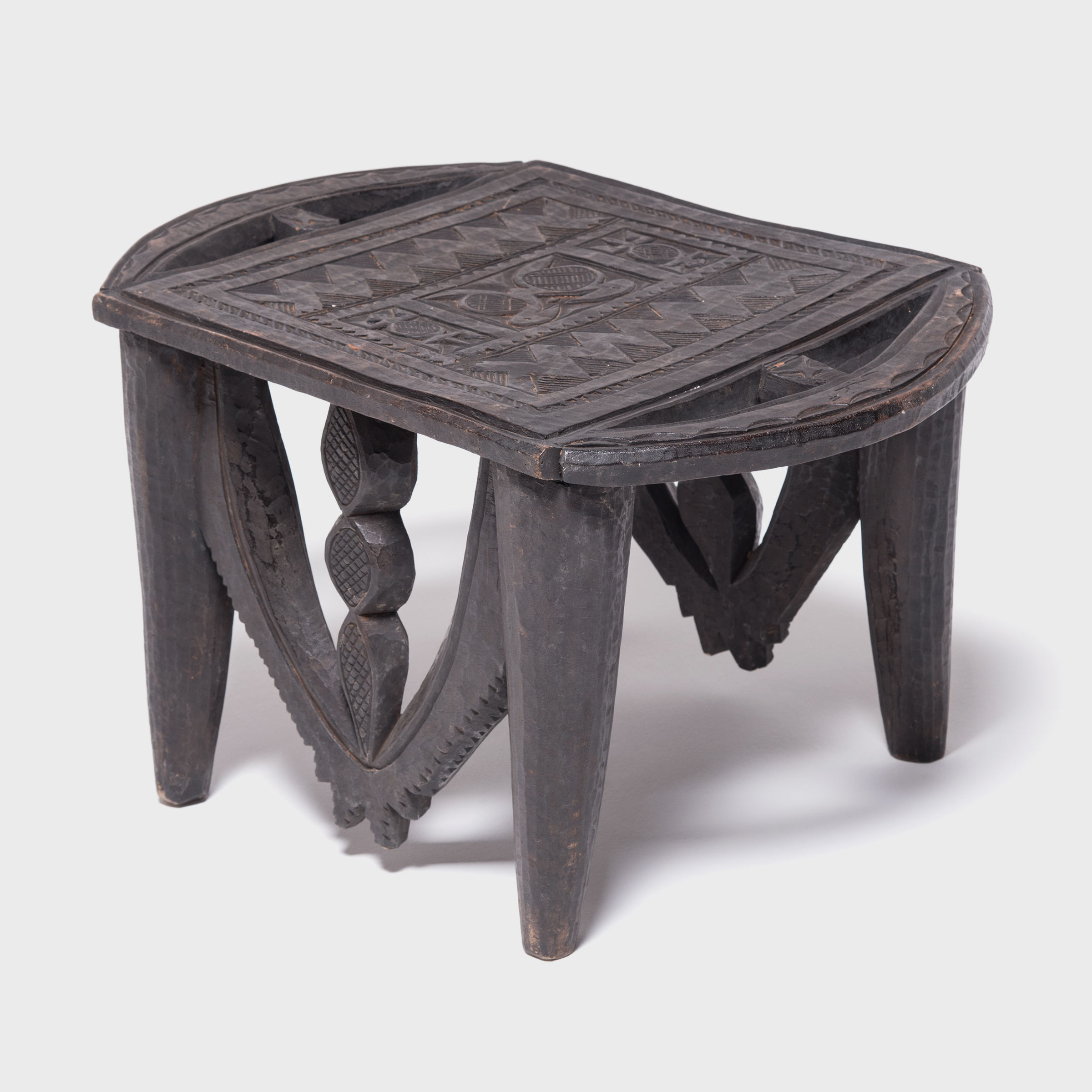 Nupe Stool with Animal Motifs - Browse or Buy at PAGODA RED