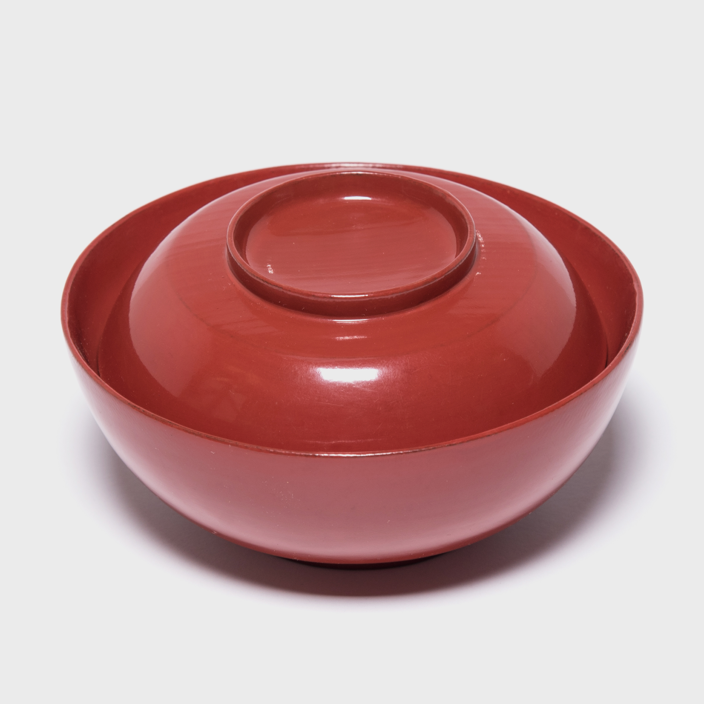 Small Japanese Red Lacquered Covered Bowl - Browse or Buy at PAGODA RED