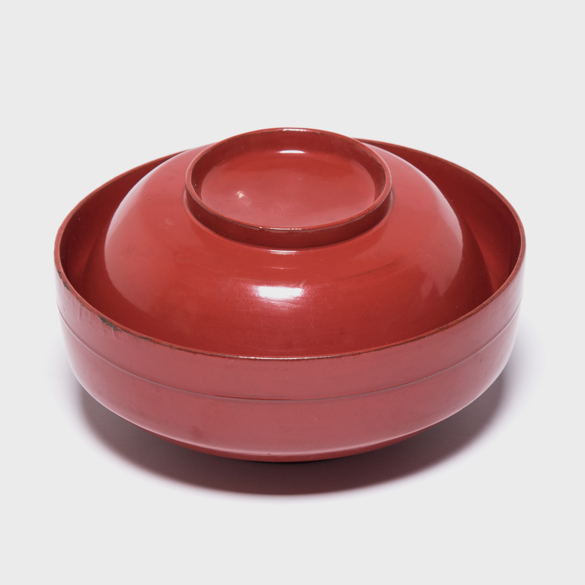 Small Japanese Red Lacquered Covered Bowl - Browse or Buy at PAGODA RED