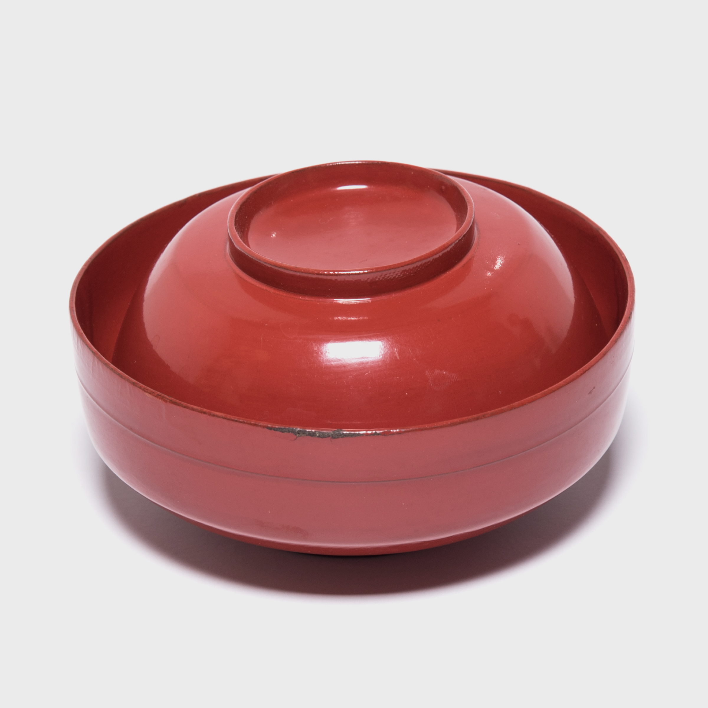 Small Japanese Red Lacquered Covered Bowl - Browse or Buy at PAGODA RED