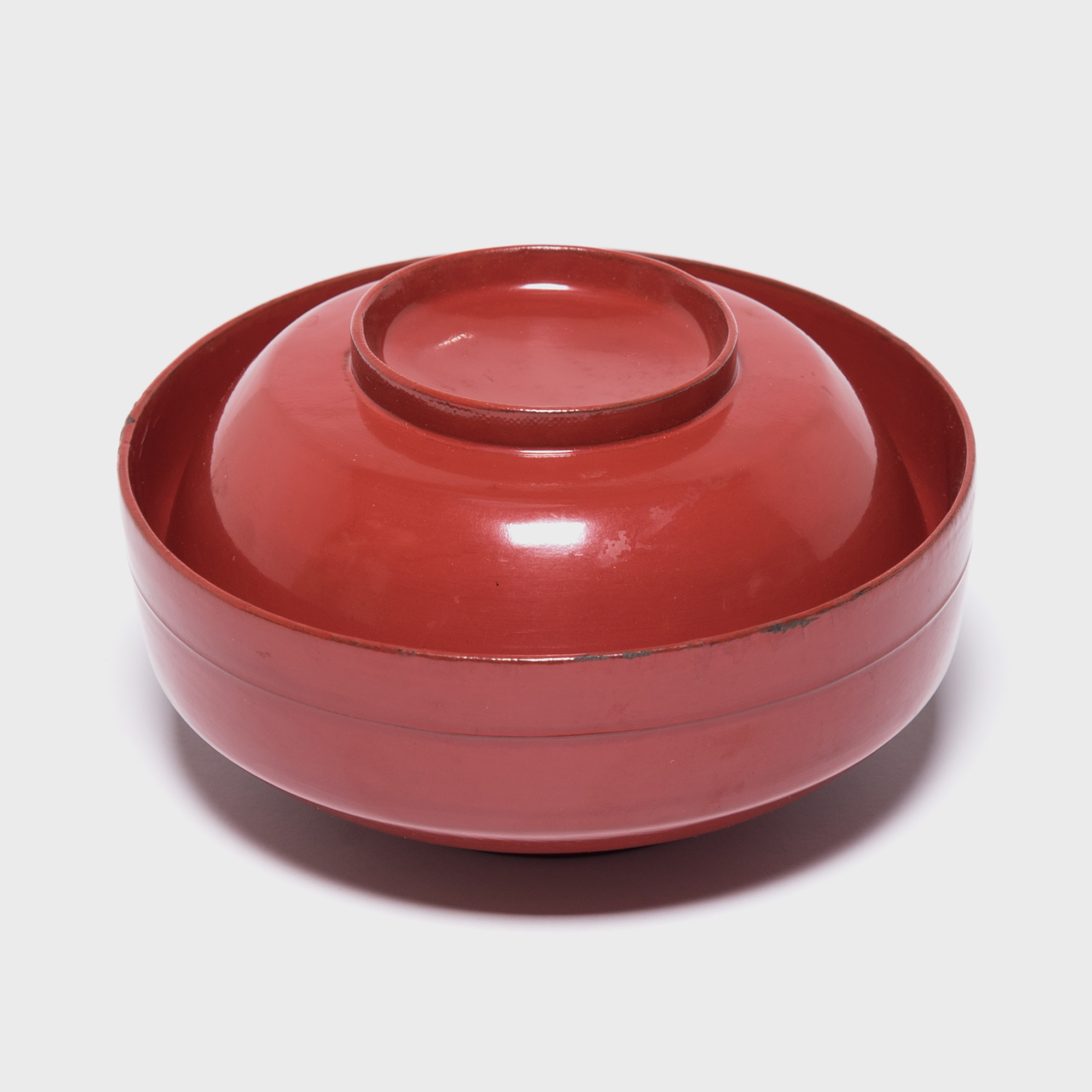 Small Japanese Red Lacquered Covered Bowl - Browse or Buy at PAGODA RED