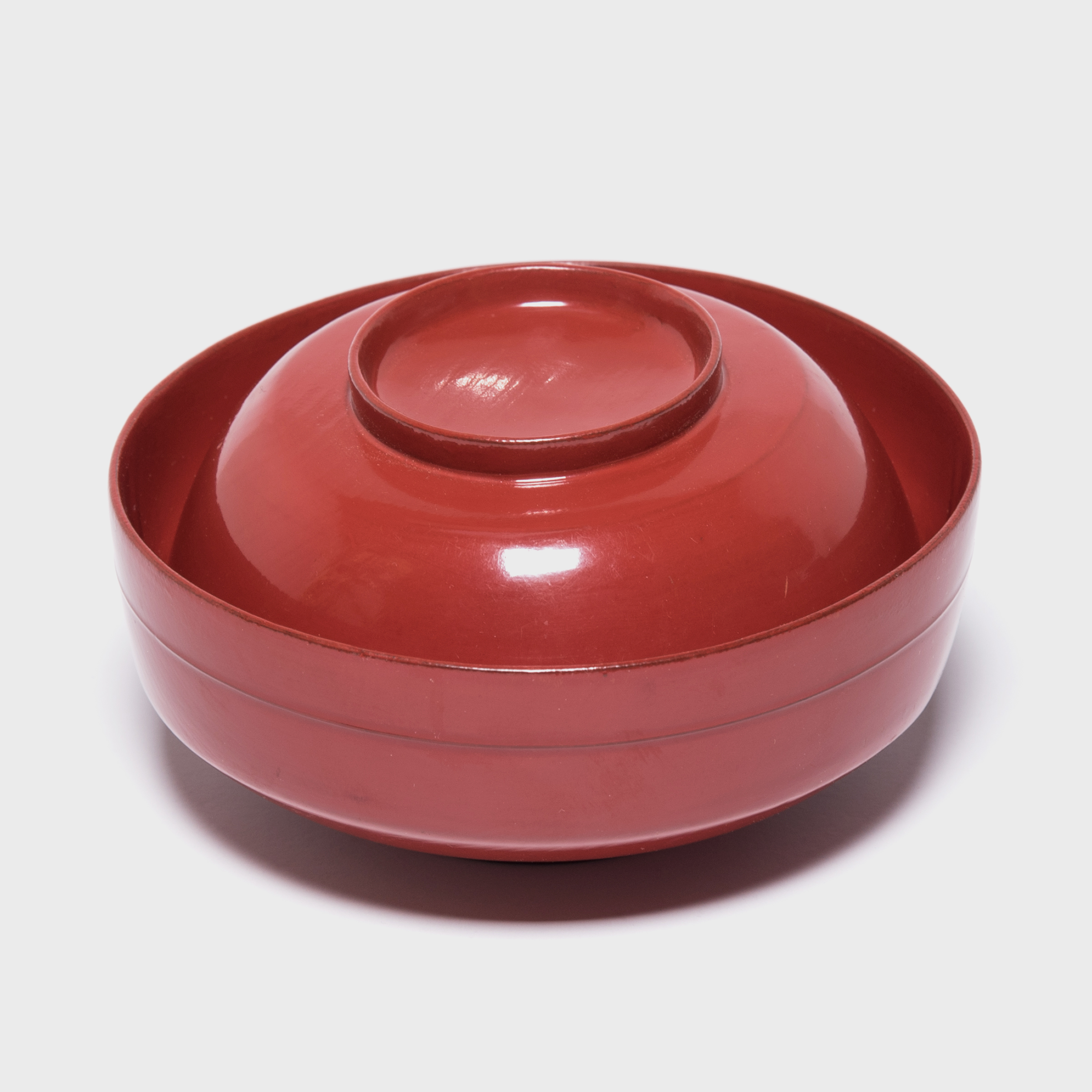 Small Japanese Red Lacquered Covered Bowl - Browse or Buy at PAGODA RED