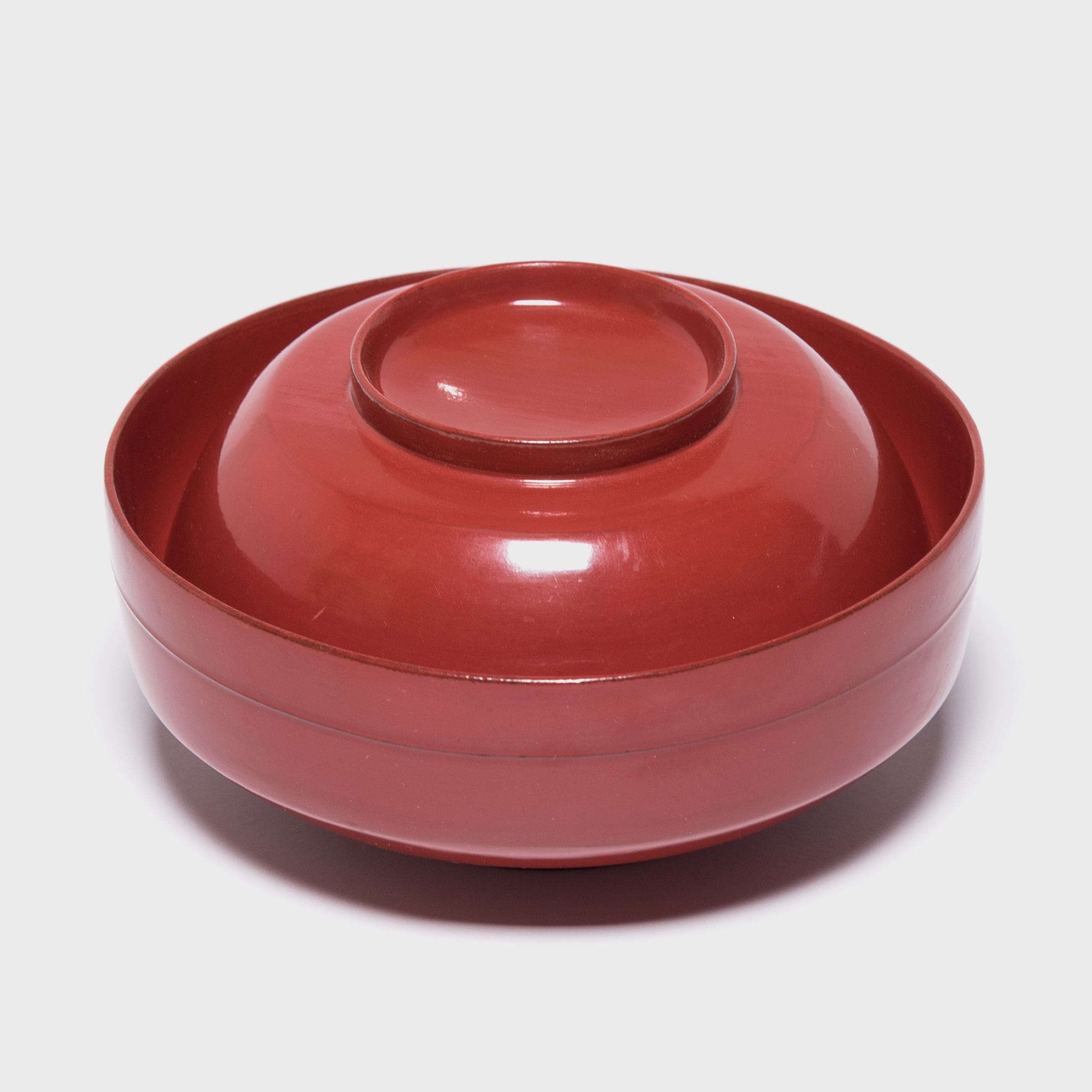 Small Japanese Red Lacquered Covered Bowl - Browse or Buy at PAGODA RED