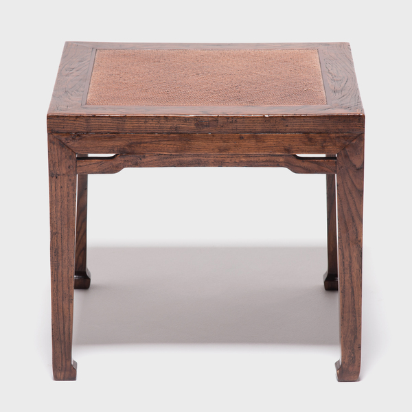 Square Stool with Woven Rattan Top - Browse or Buy at PAGODA RED