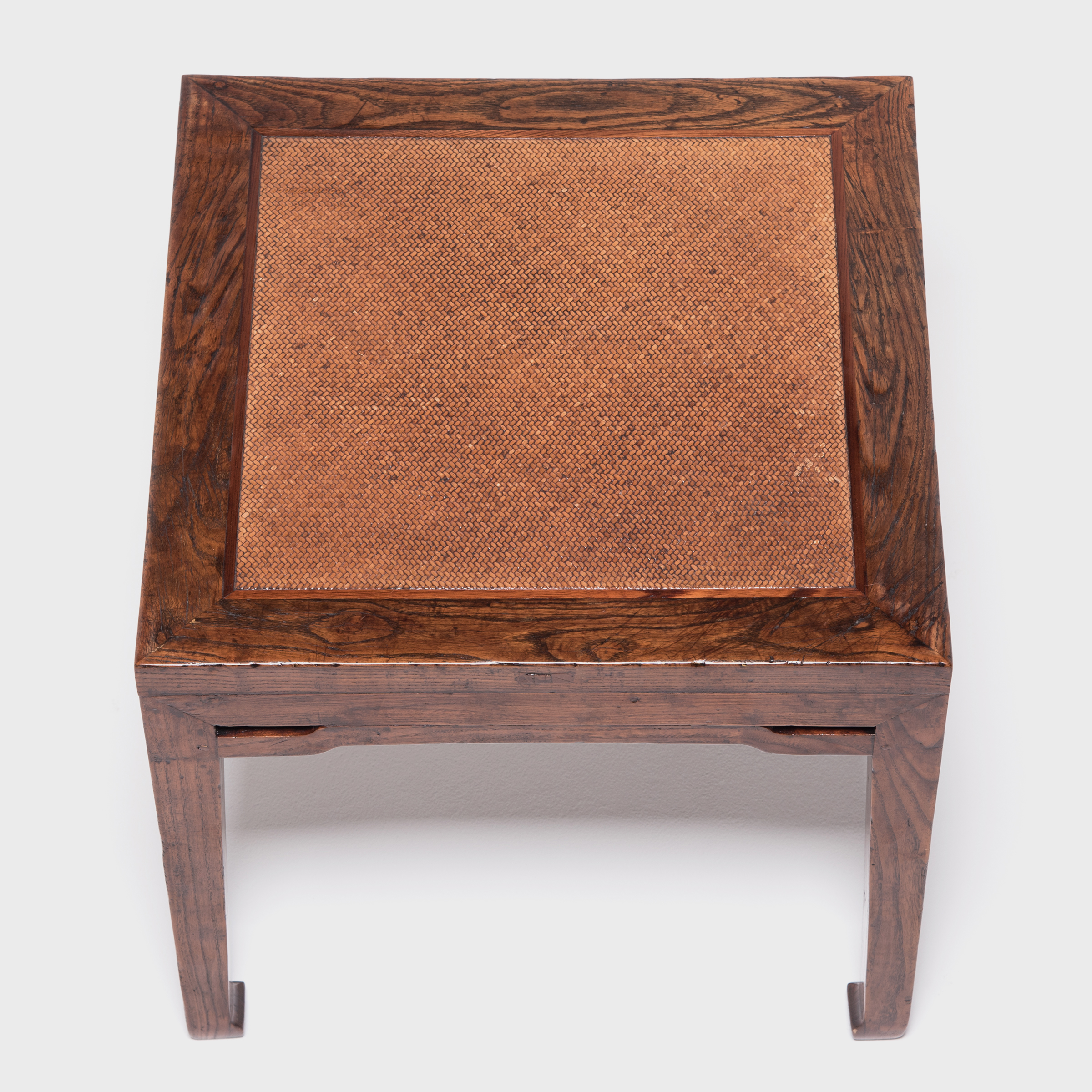 Square Stool with Woven Rattan Top - Browse or Buy at PAGODA RED
