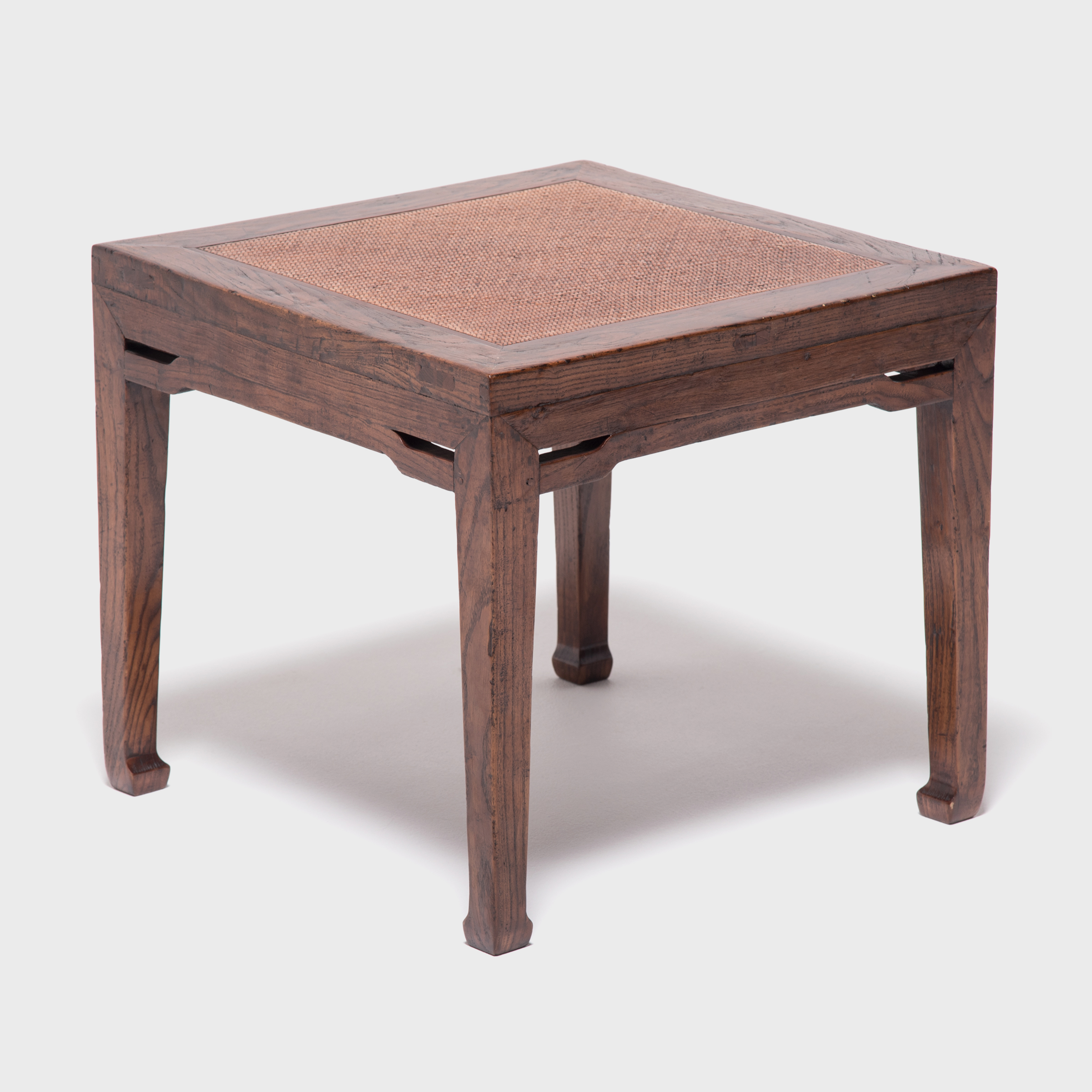 Square Stool with Woven Rattan Top - Browse or Buy at PAGODA RED