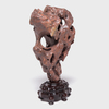 Red Falcon Scholars' Rock on Rosewood Stand - Browse or Buy at PAGODA RED