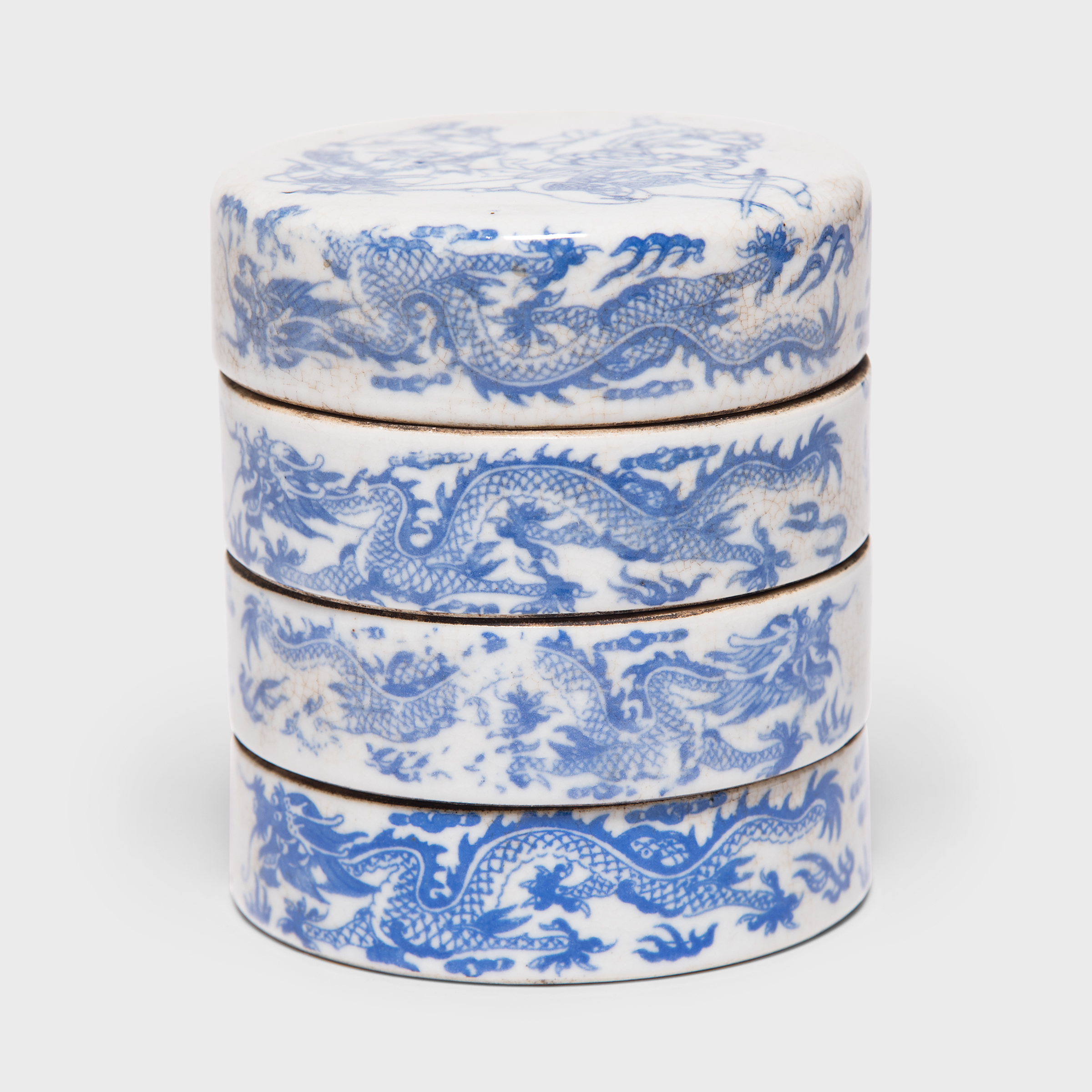 Blue and White Porcelain Stacking Box - Browse or Buy at PAGODA RED