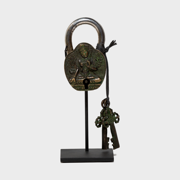 Tibetan Tara Padlock with Dorje Keys - Browse or Buy at PAGODA RED