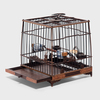 Square Birdcage with Burl Inlay - Browse or Buy at PAGODA RED