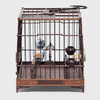 Square Birdcage with Burl Inlay - Browse or Buy at PAGODA RED
