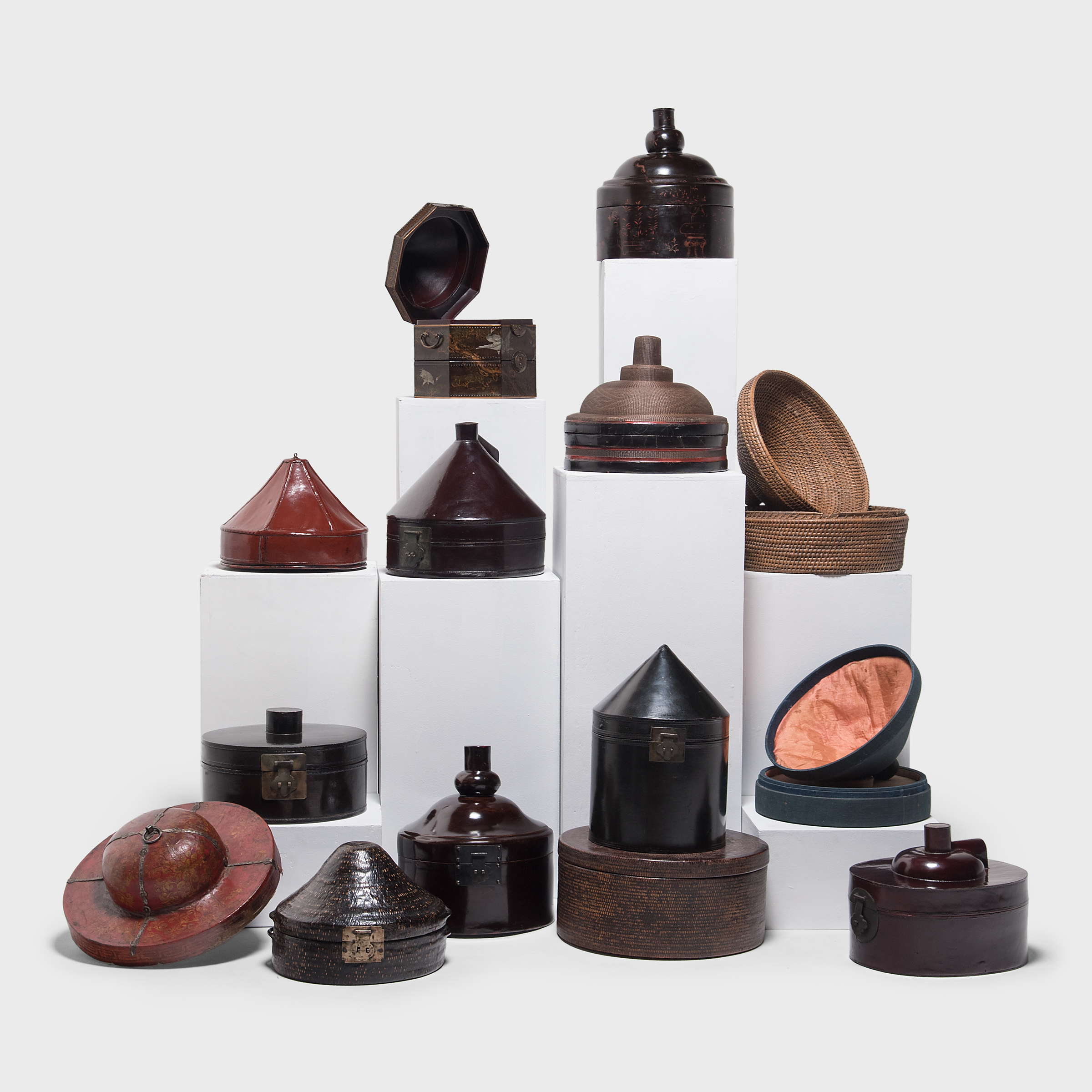 Oxblood Double Hat Box - Browse or Buy at PAGODA RED