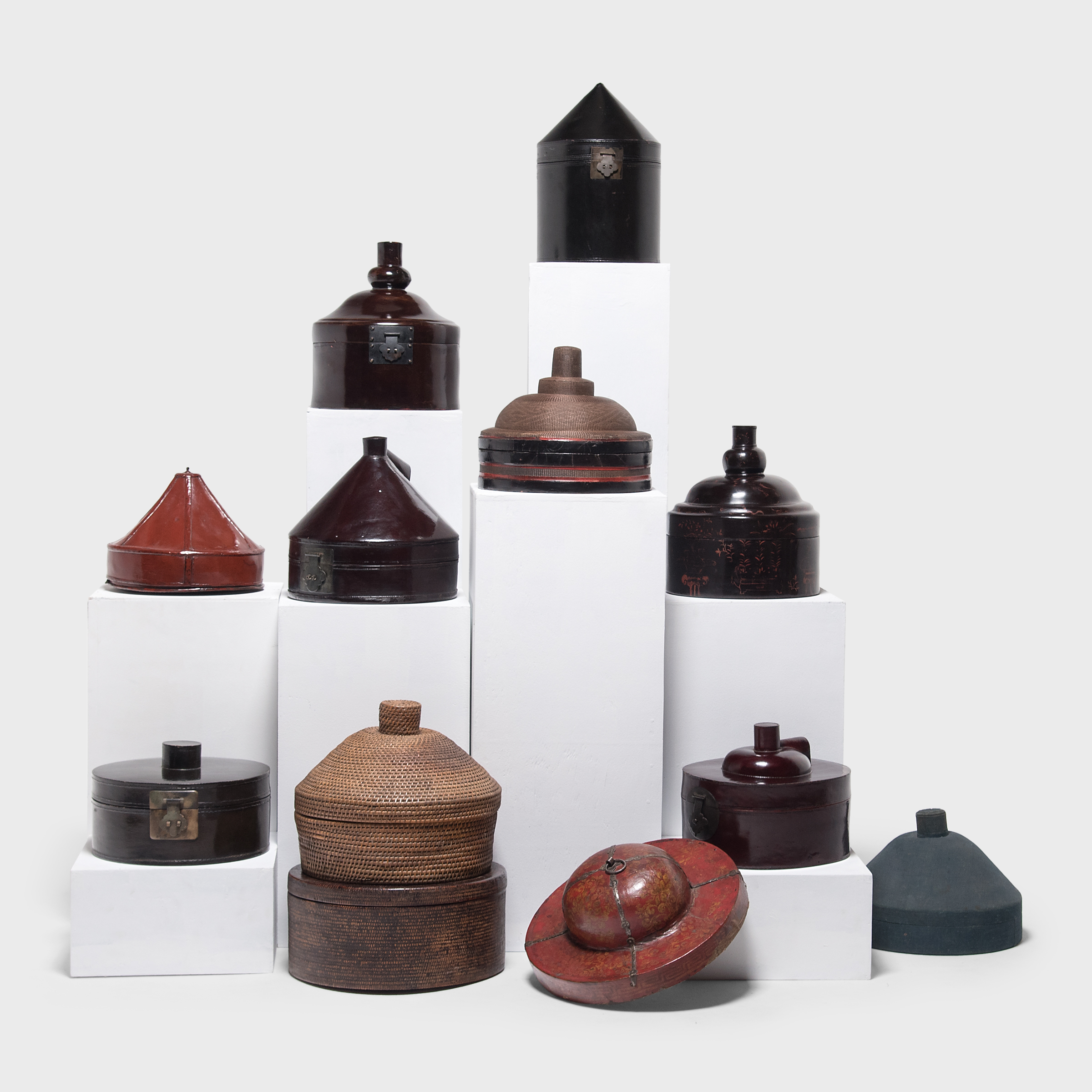 Oxblood Double Hat Box - Browse or Buy at PAGODA RED