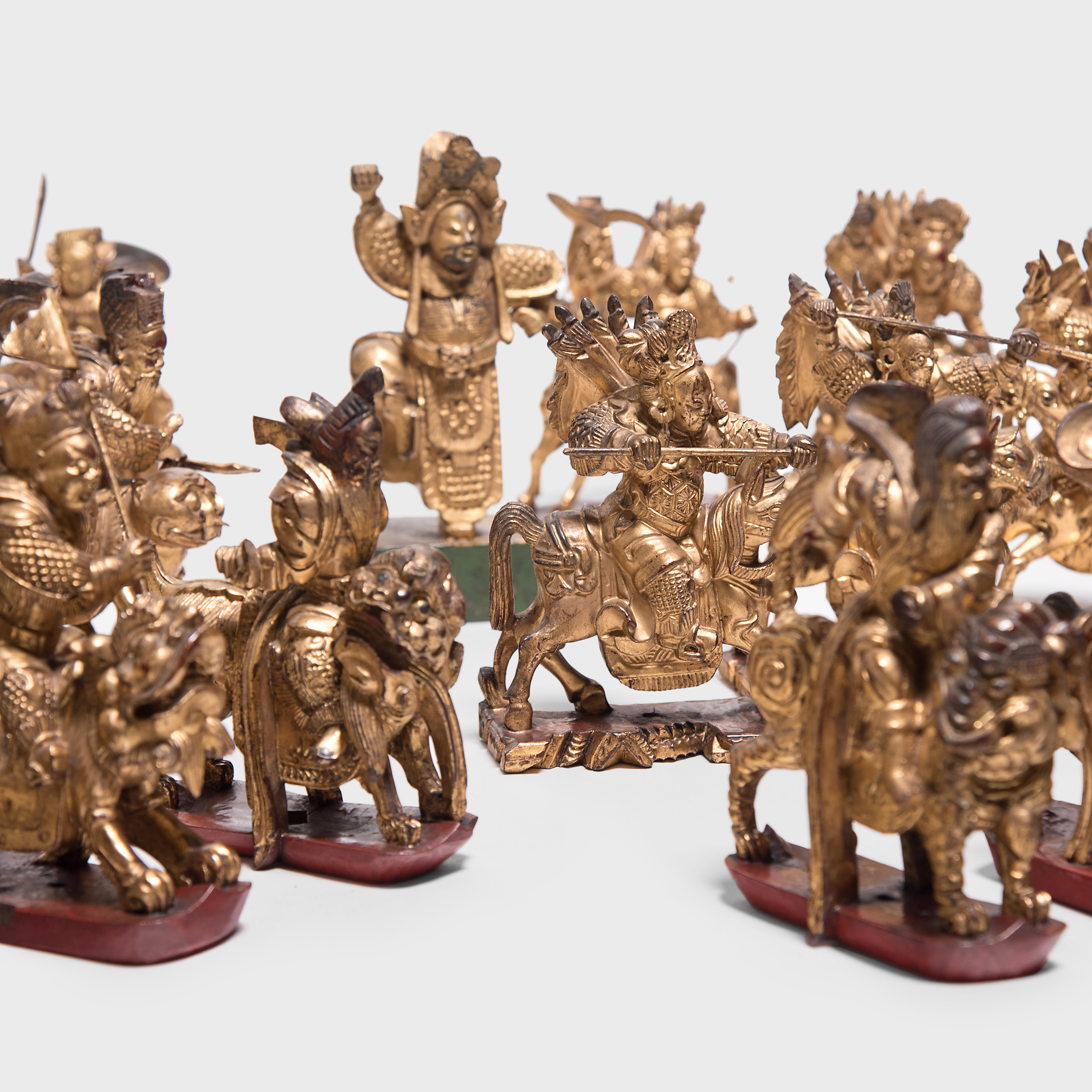 Mythical Gilt Figure with Divine Steed - Browse or Buy at PAGODA RED