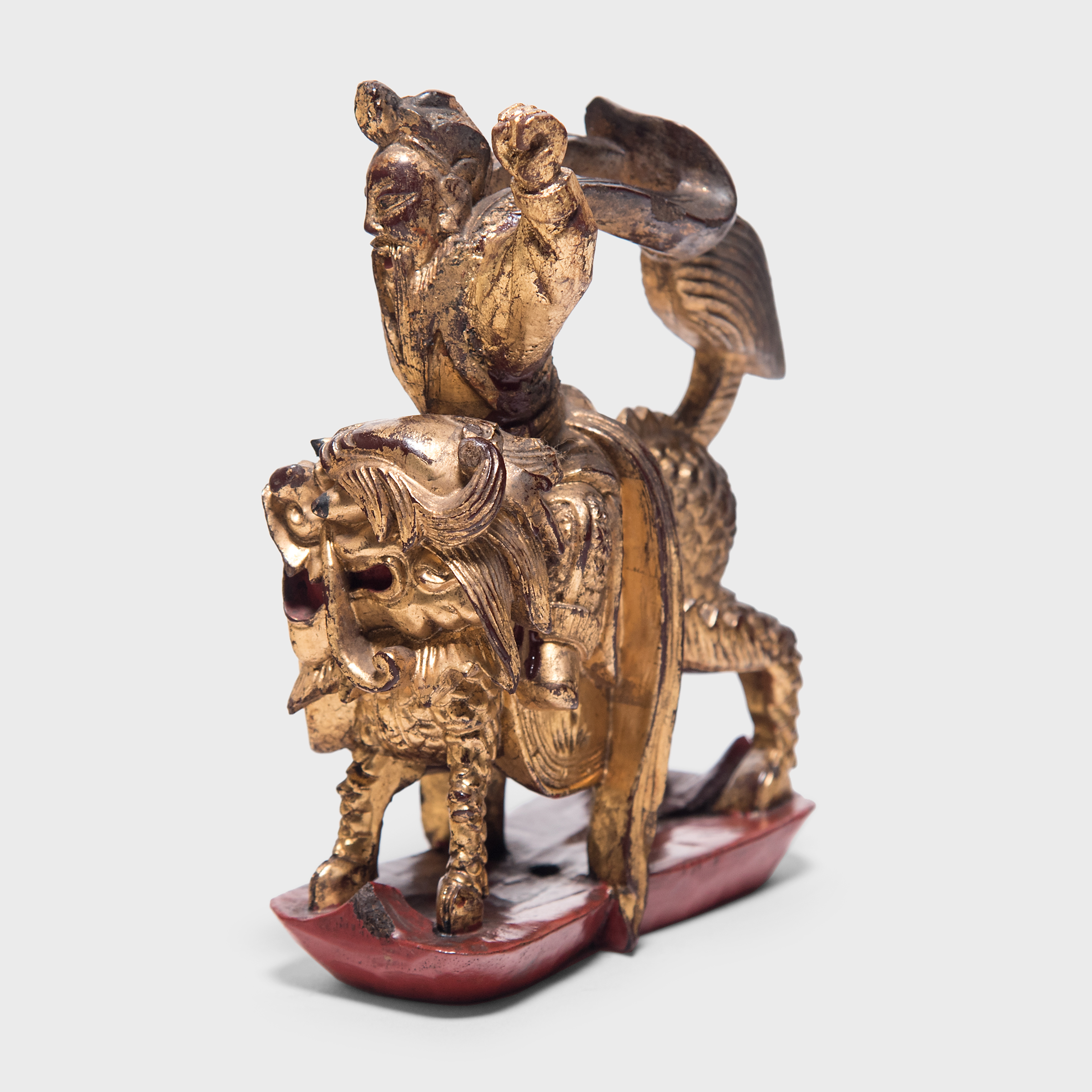 Mythical Gilt Figure with Divine Steed - Browse or Buy at PAGODA RED