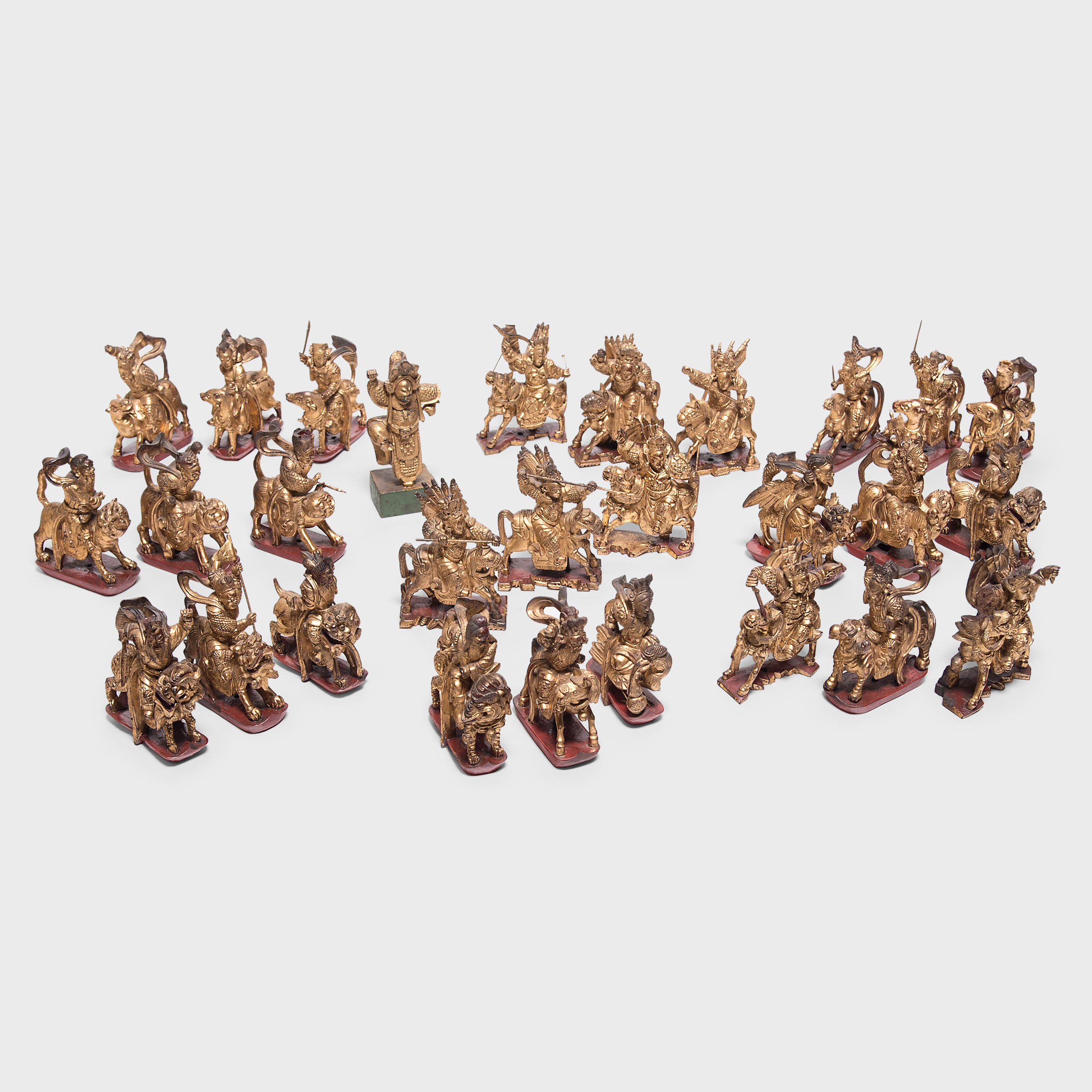 Mythical Gilt Figure with Divine Steed - Browse or Buy at PAGODA RED