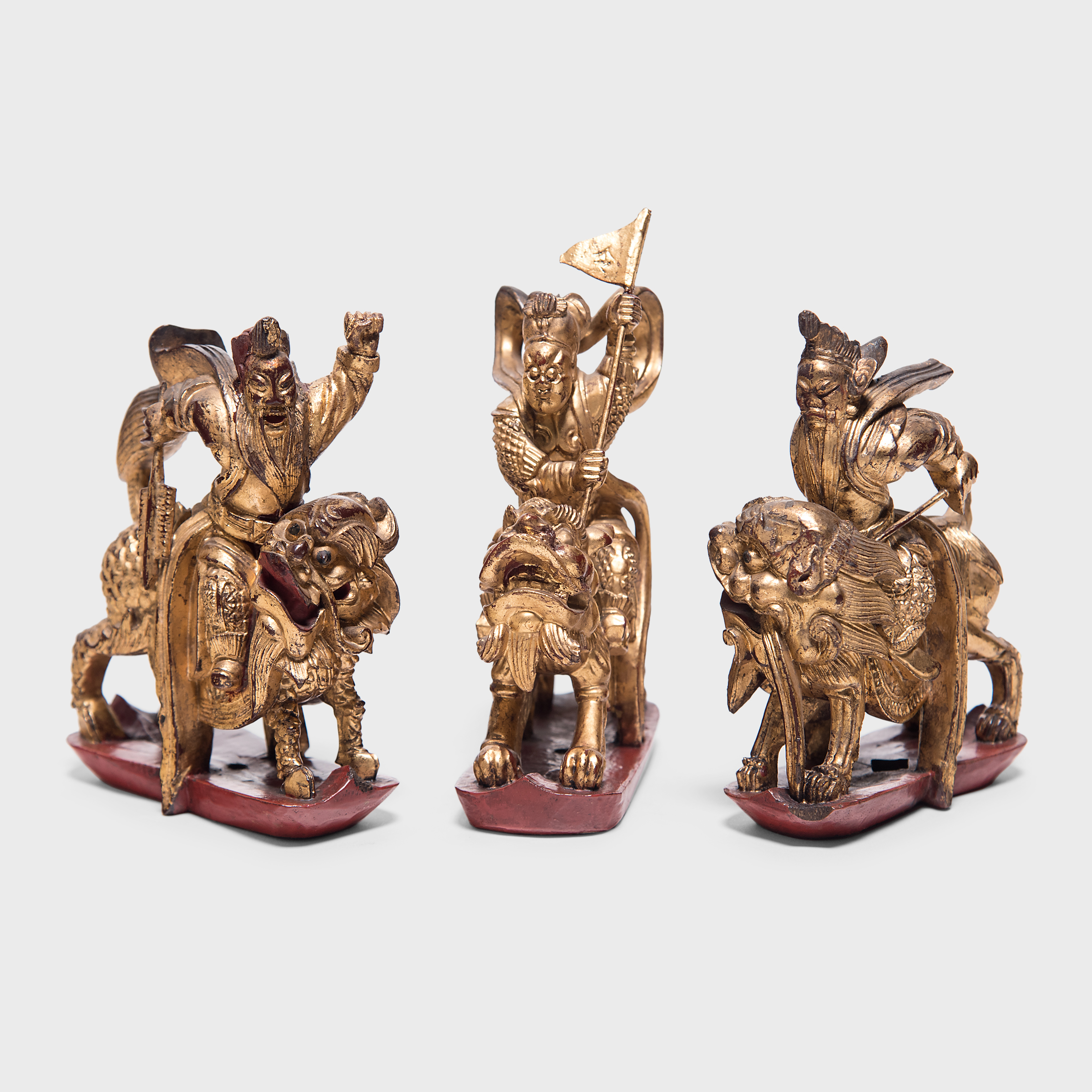 Mythical Gilt Figure with Divine Steed - Browse or Buy at PAGODA RED