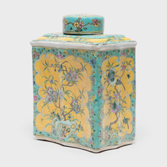 Famille Rose Tea Leaf Jar with Plum Blossoms and Pomegranates - Browse ...