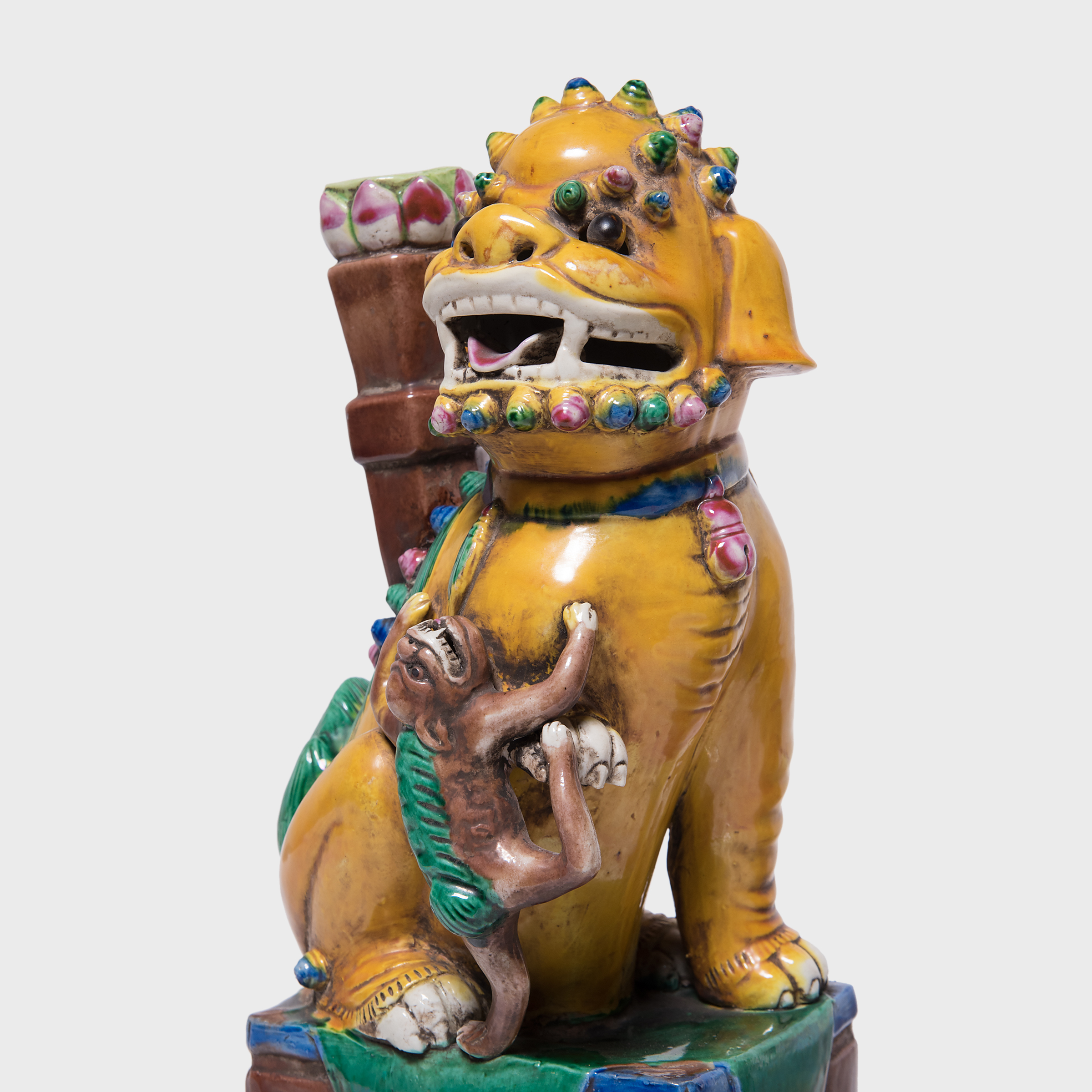 Pair of Yellow Glazed Fu Dogs - Browse or Buy at PAGODA RED