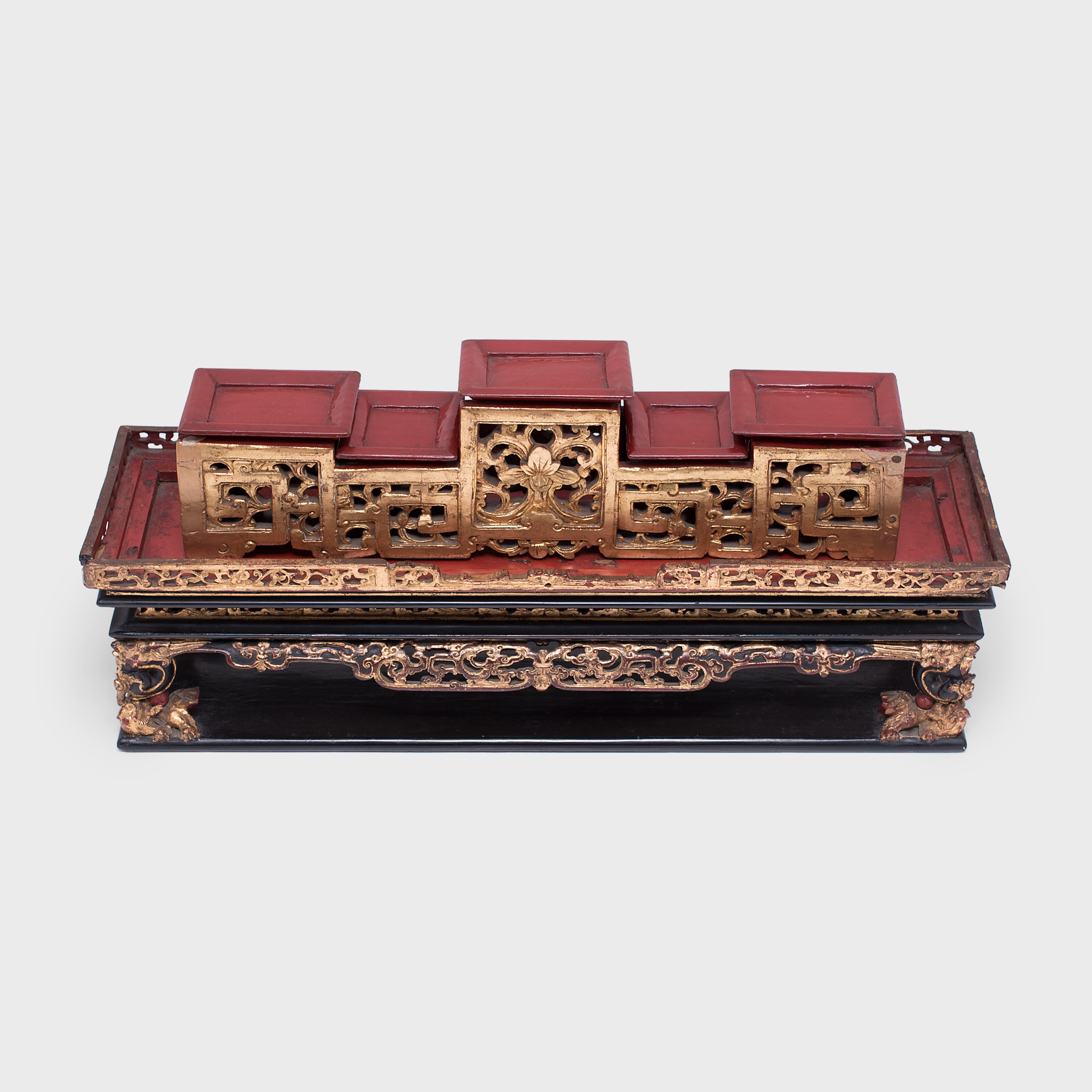 Ornate Gilt Offering Shrine - Browse or Buy at PAGODA RED