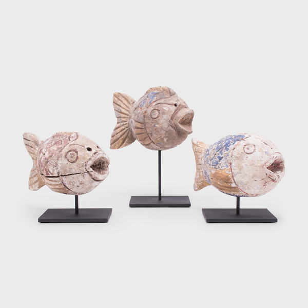 Set of Three Painted Lucky Fish - Browse or Buy at PAGODA RED